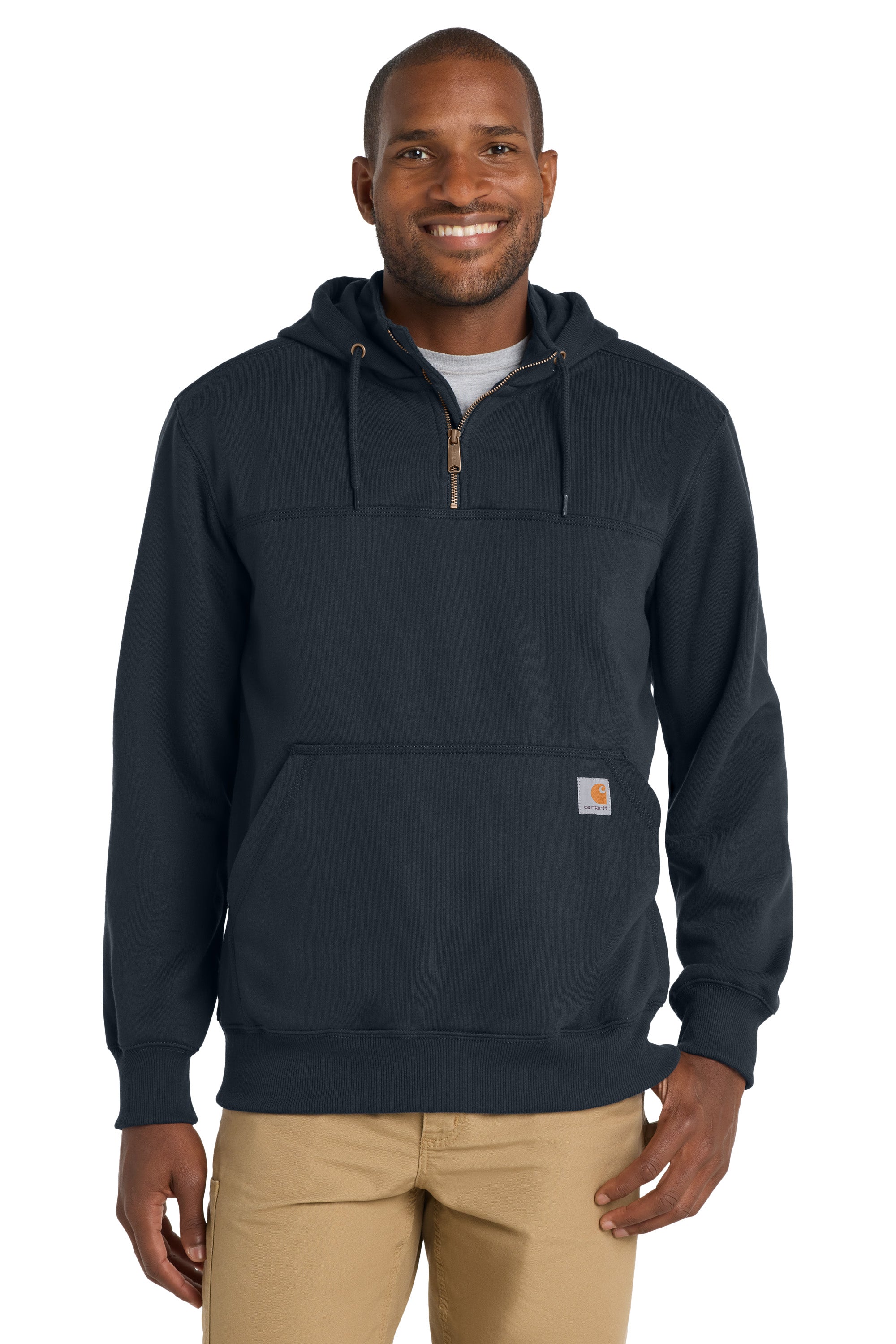 Carhartt Rain Defender Heavyweight Hooded Zip Mock Sweatshirt w/ MF lo ...